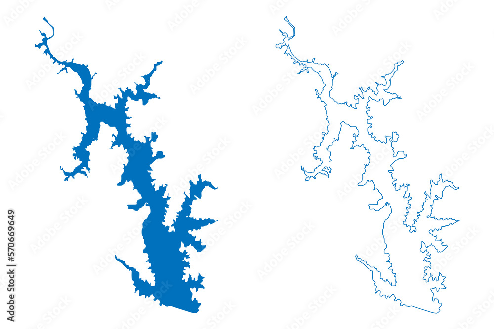 Lake Falcon International Reservoir (United States of America, North ...