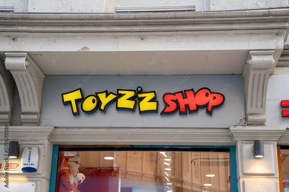 Istanbul, Turkey - February 10, 2023: Toyzz Shop store and logo on ...