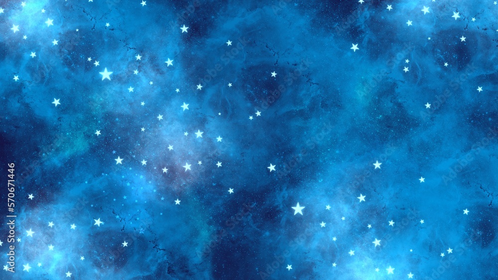 Space through a cluster of stars and galaxies worlds. The stars are ...