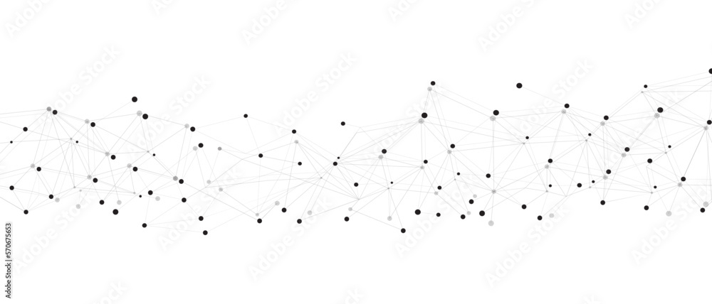 Black network. Abstract connection on white background. Network ...