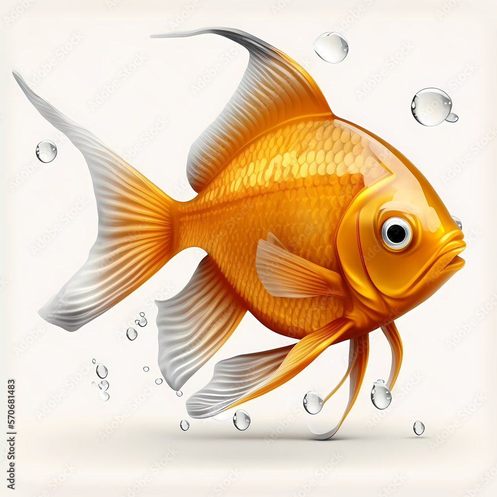 Supreme Fish Isolated white background Stock Illustration | Adobe Stock
