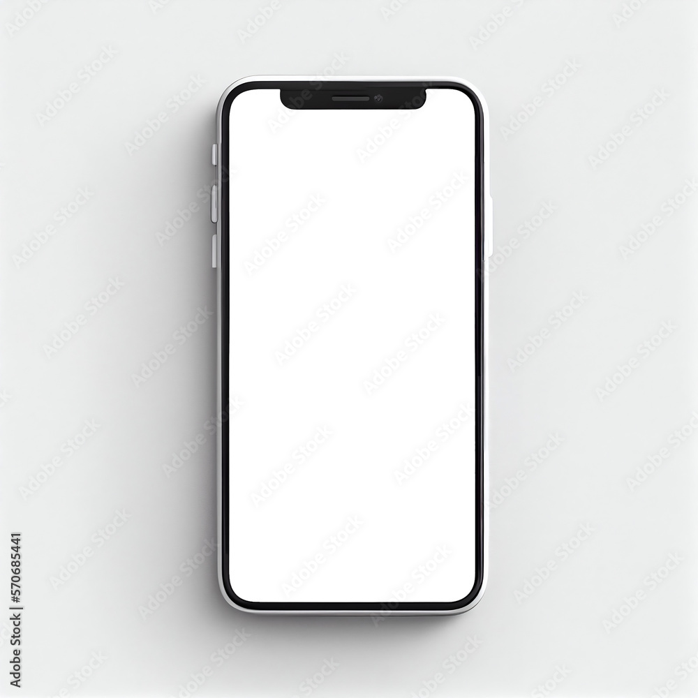 Smartphone mockup, front-facing view, real png, ai generative Stock ...