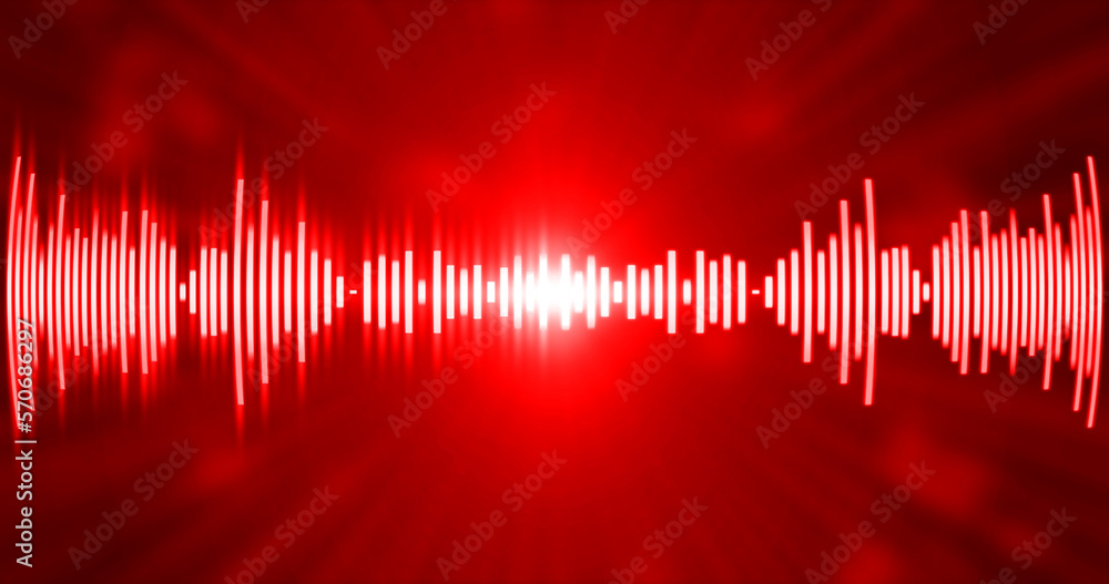 Visualizer Equalizer Meters Modern Audio On Red Background Loop Stock Illustration Adobe Stock