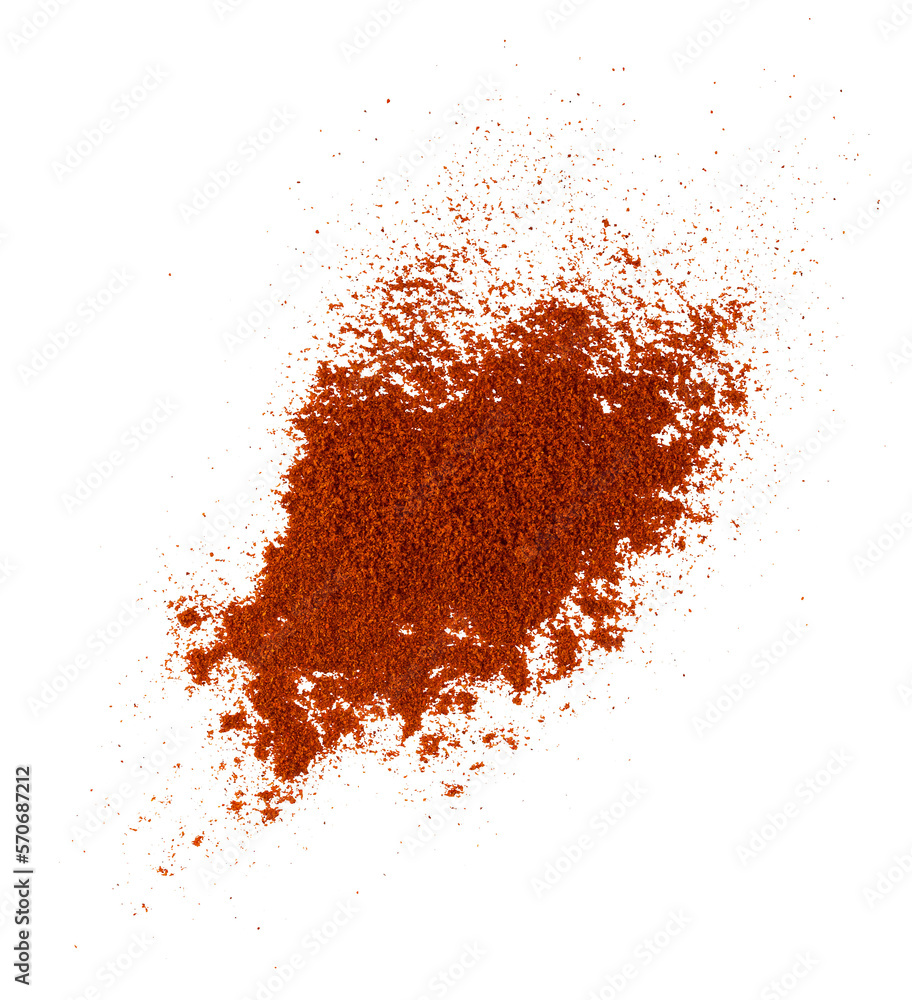 red hot chili pepper powder isolated Stock Photo | Adobe Stock