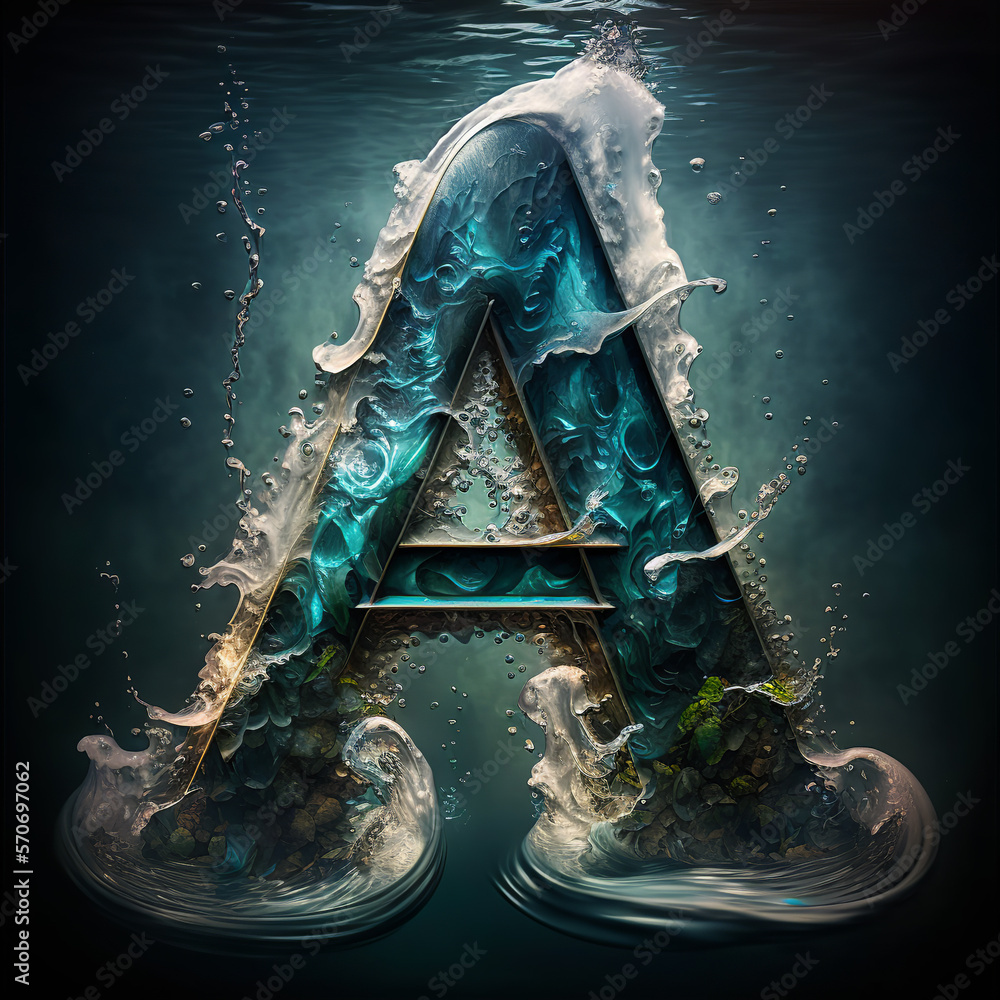 Letter Alphabet A B C D F G H J K L M N P Q R S T V X Z Water Splash