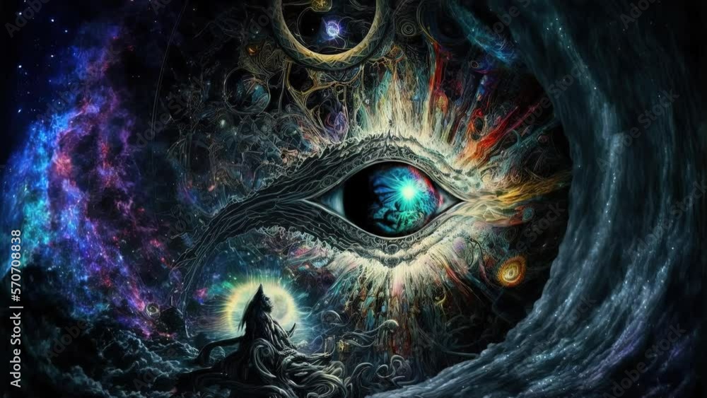 Surreal Fantasy Abstract Space Cosmic Void Background Loop Animation ...