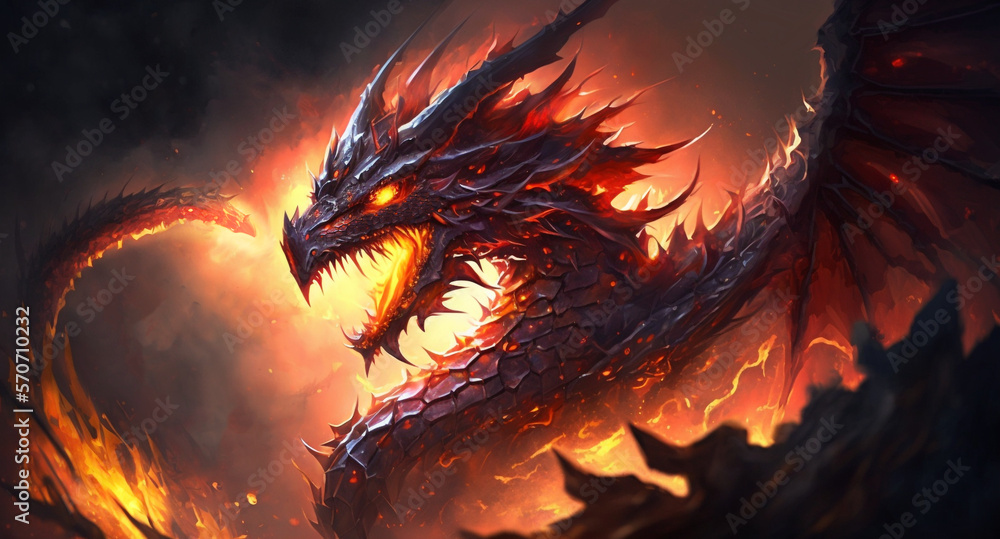 Dark Fire Dragon Wallpaper