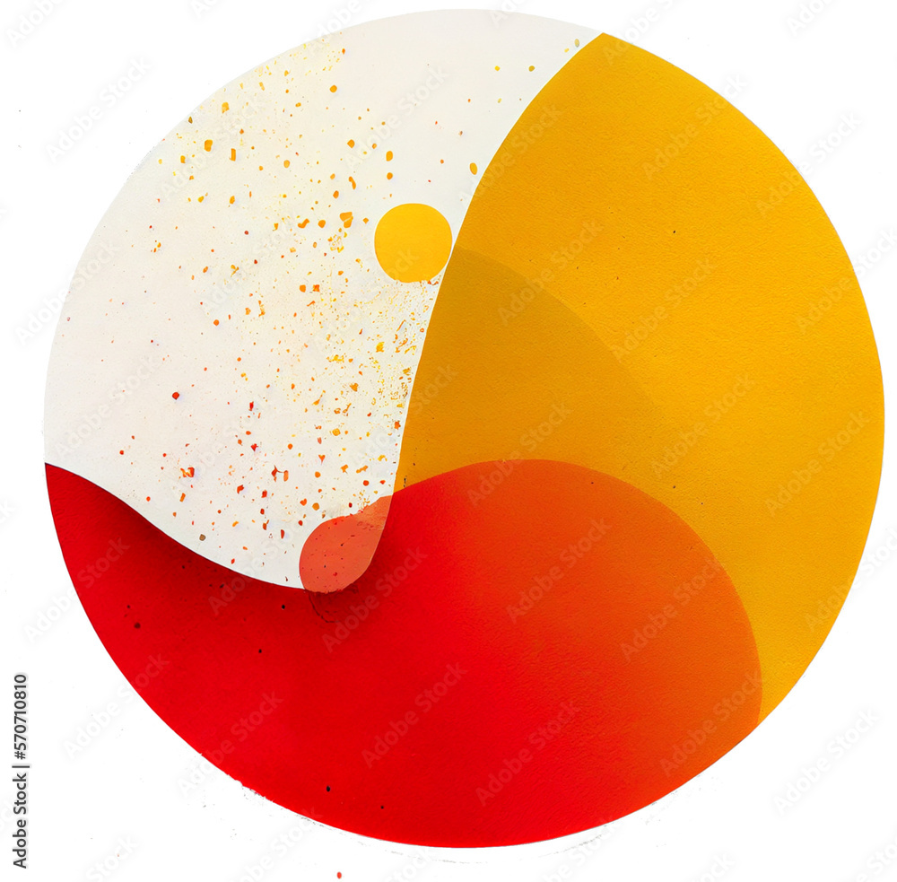 Red orange yellow colors bright bold circular dots circle blank copy ...