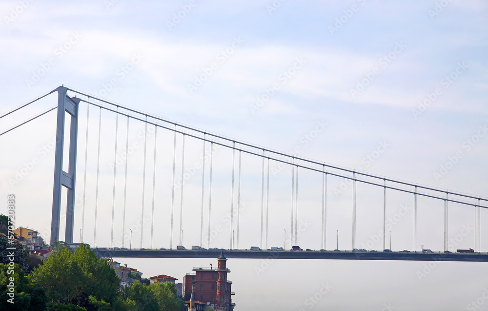 Fatih Sultan Mehmet Bridge (also called the Second Bosphorus Bridge ...