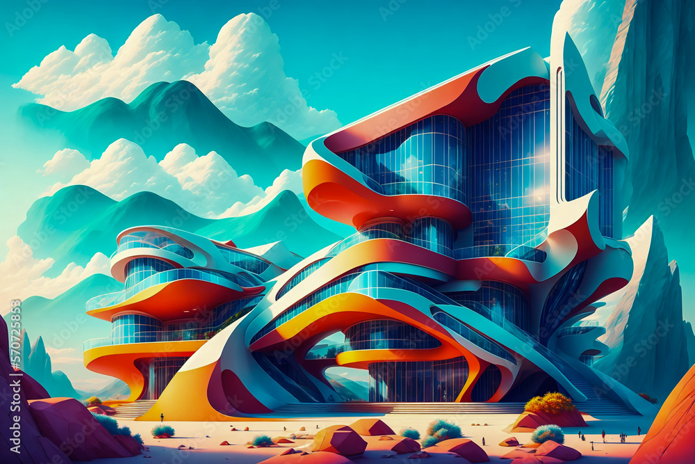 stunning building designed by an architect, featuring intricate details ...