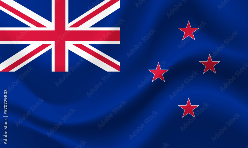 New Zealand flag. Flag of New Zealand. Official colors and proportion ...