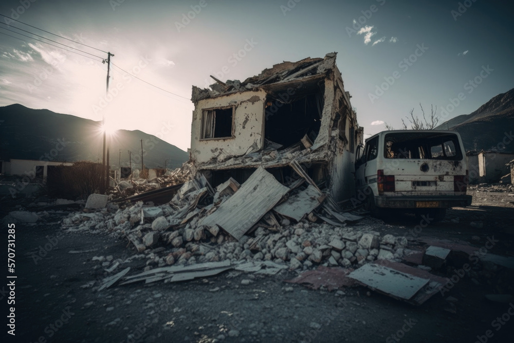 Consequences after the earthquake, collapse, natural disasters ...