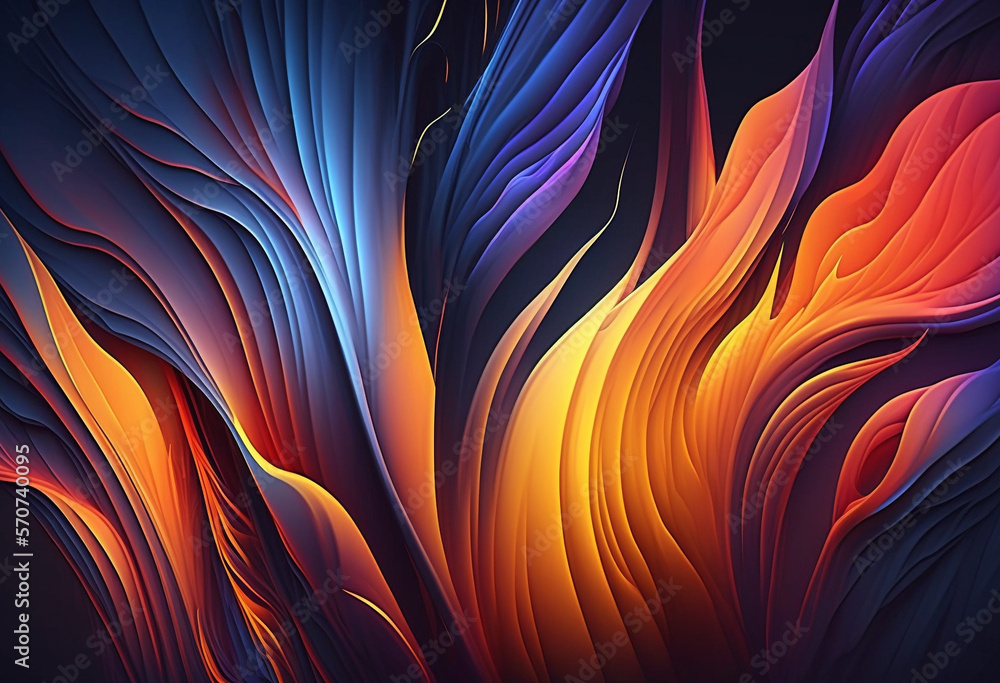Vibrant AI-Generated Artwork: An Abstract Visual Journey of Color ...