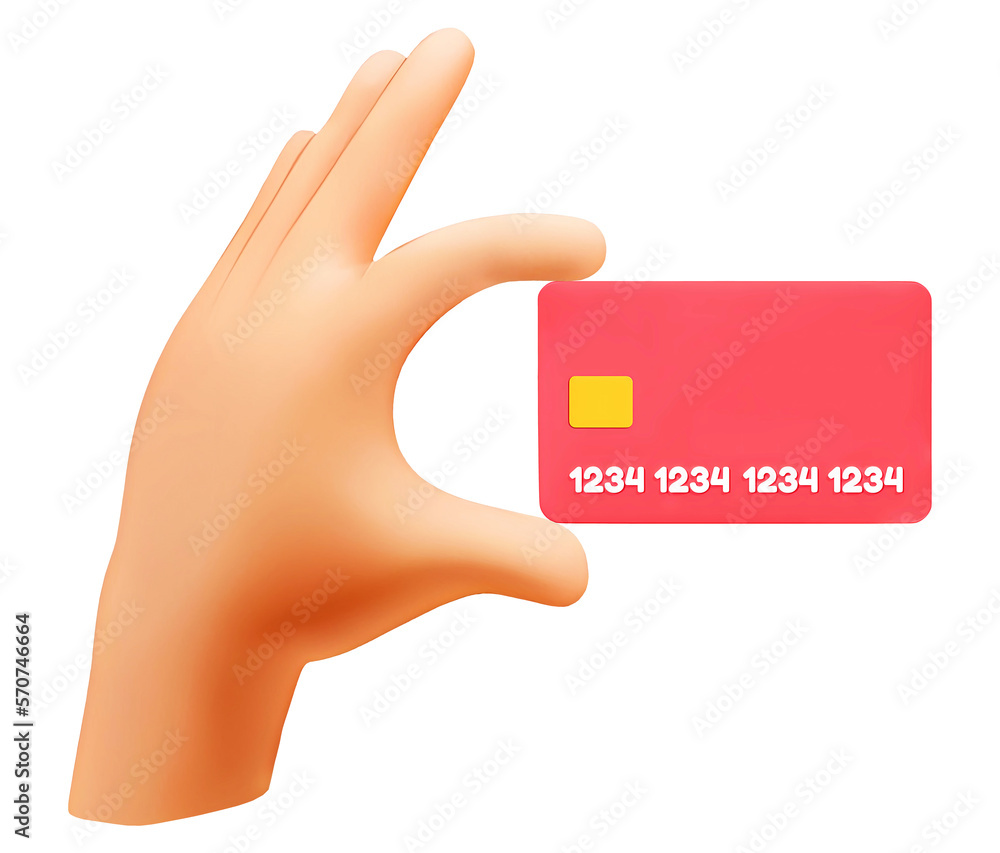 Cartoon hand using credit card for online payment or payment ...