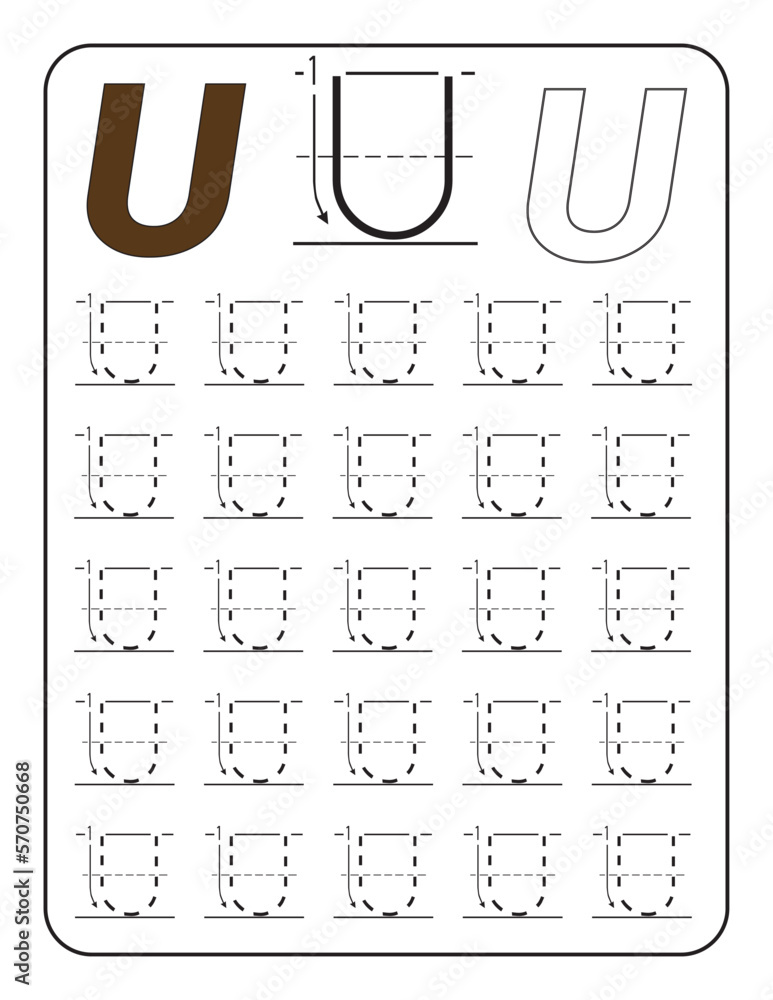 Alphabet Worksheet. Handwriting workbook for children. Worksheets for ...