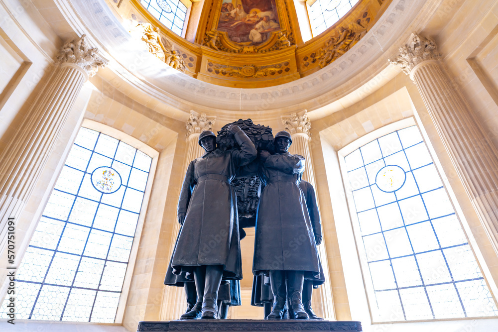 France, Paris - September 16, 2022: Interior of Les Invalides (National ...