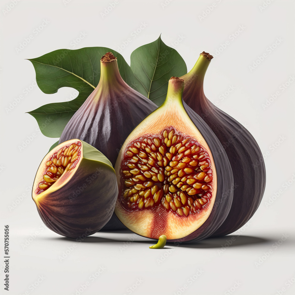 Whole and cut figs, with an unparalleled appearance and flavor, 3D ...