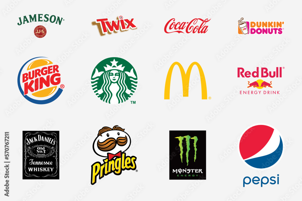 Popular Food and Drink logos. Best Food and Drink vector brand icons ...