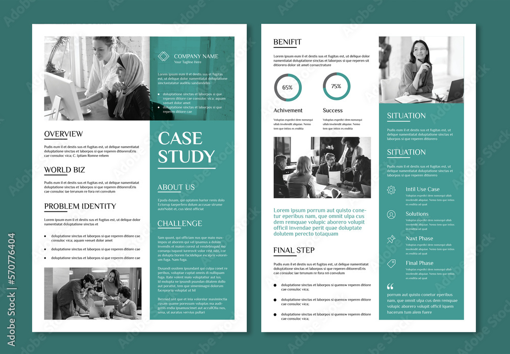 Case Study Layout Stock Template | Adobe Stock