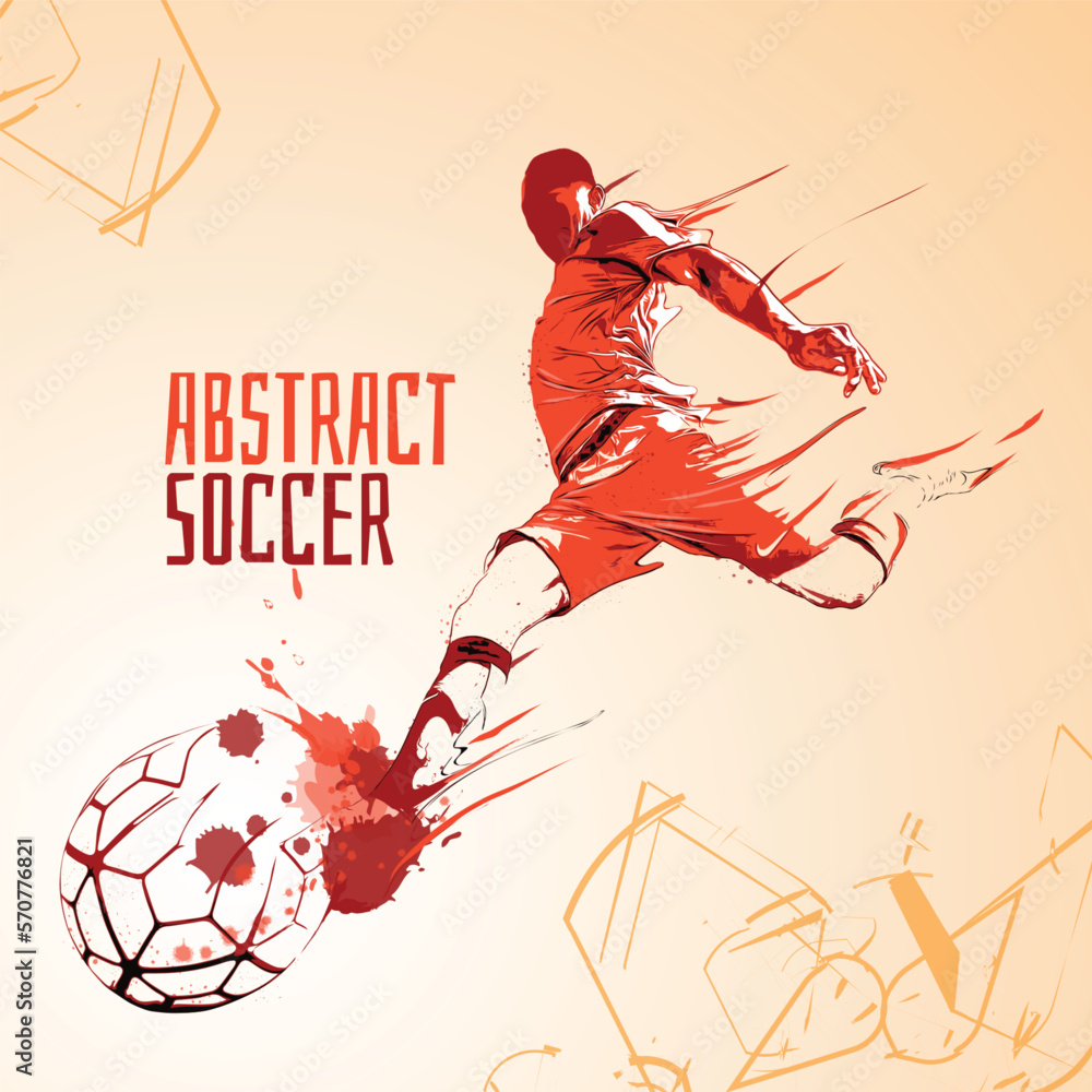 football soccer abstract paint Stock Vector | Adobe Stock