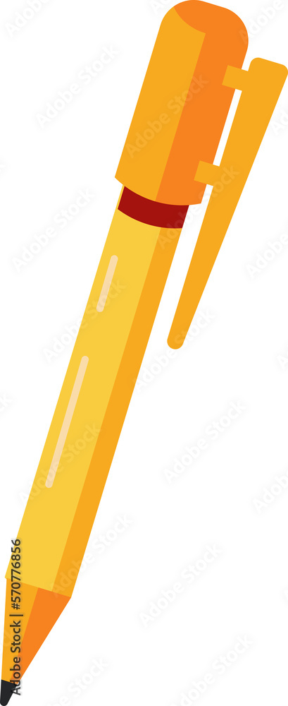 orange pen Stock Illustration | Adobe Stock
