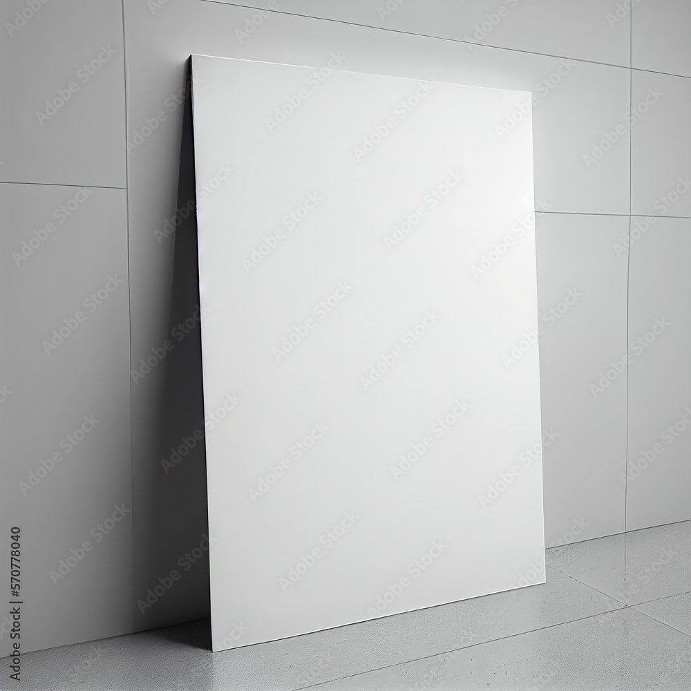 Blank poster in a room with wall background, Generative AI Rendering ...