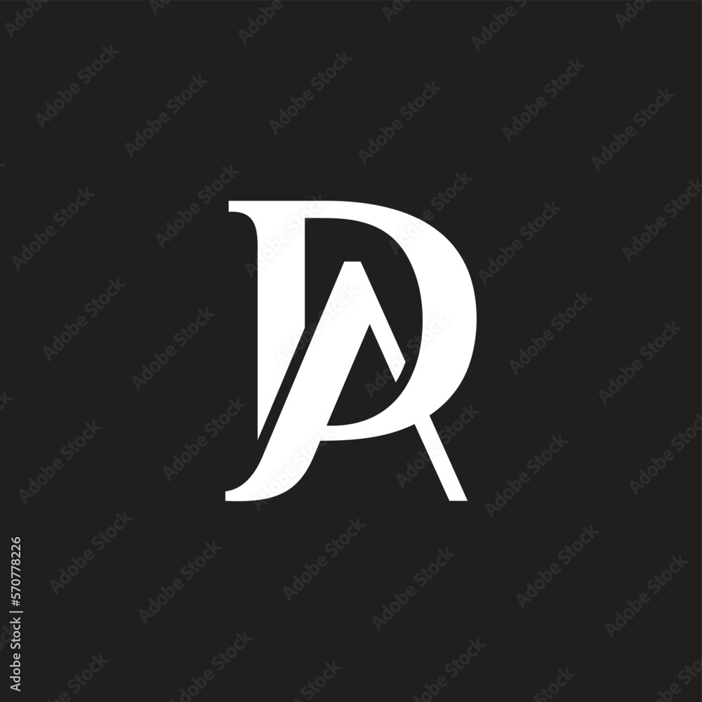 letter da curves font simple logo vector Stock Vector | Adobe Stock