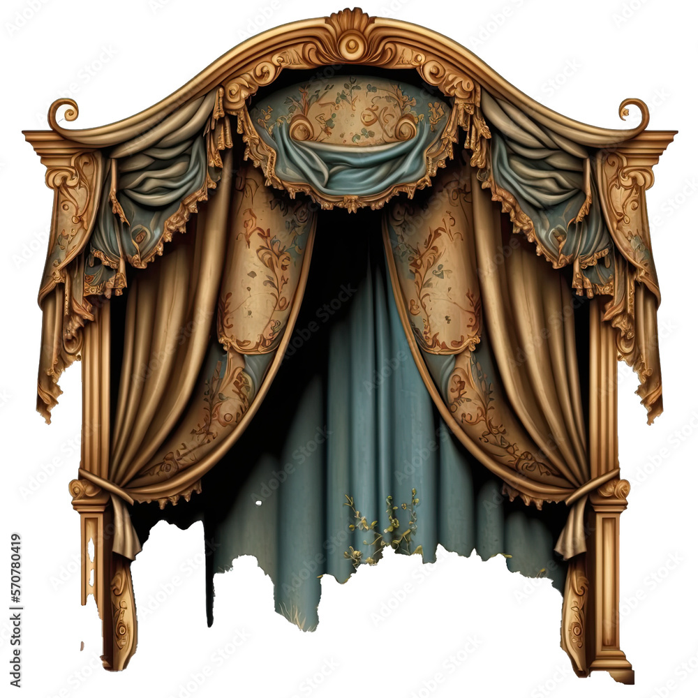 Curtains Design Elements Isolated on Transparent Background: A Graphic ...