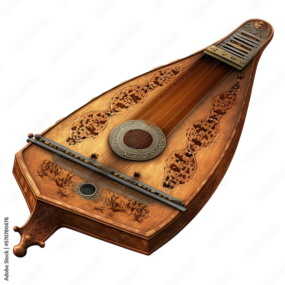 Dulcimer Design Elements Isolated on Transparent Background: A Graphic Design Masterpiece with ...