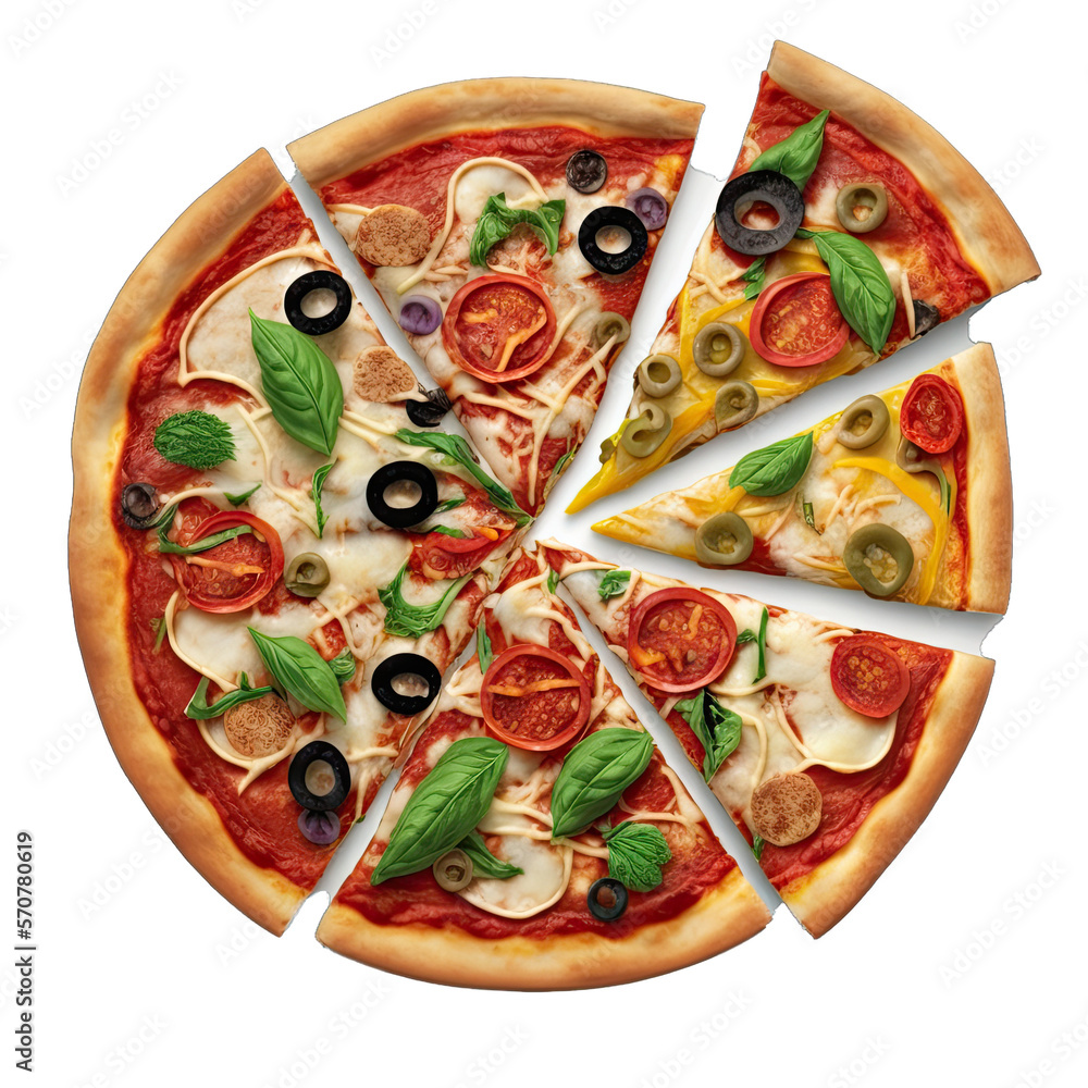 Pizza Design Elements Isolated on Transparent Background: A Graphic ...
