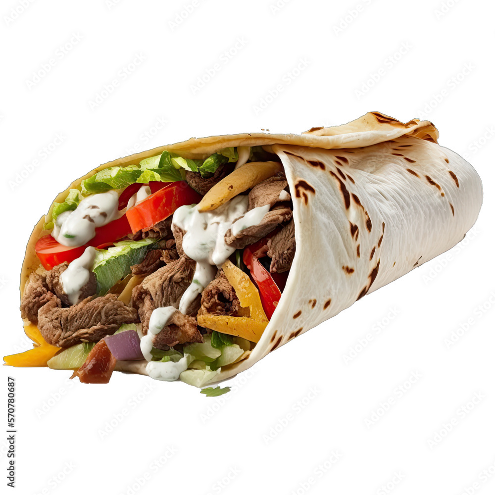 Shawarma Design Elements Isolated on Transparent Background: A Graphic ...
