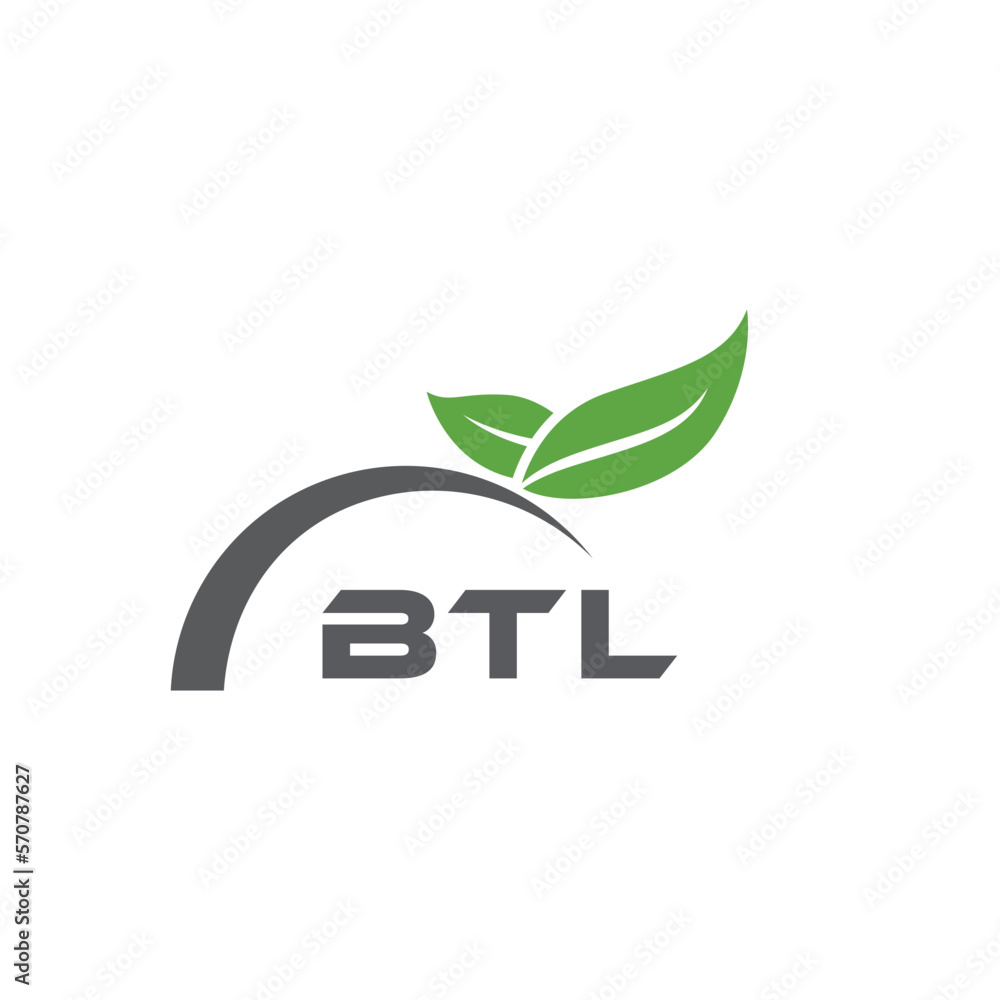 BTL letter nature logo design on white background. BTL creative ...