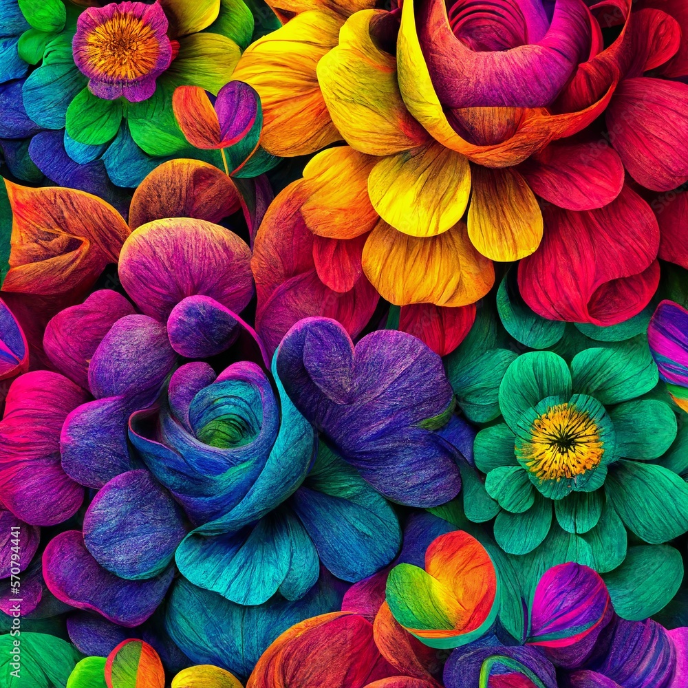 Emap's Seamless Texture of Love and Hope: A Colorful Repeating Pattern ...