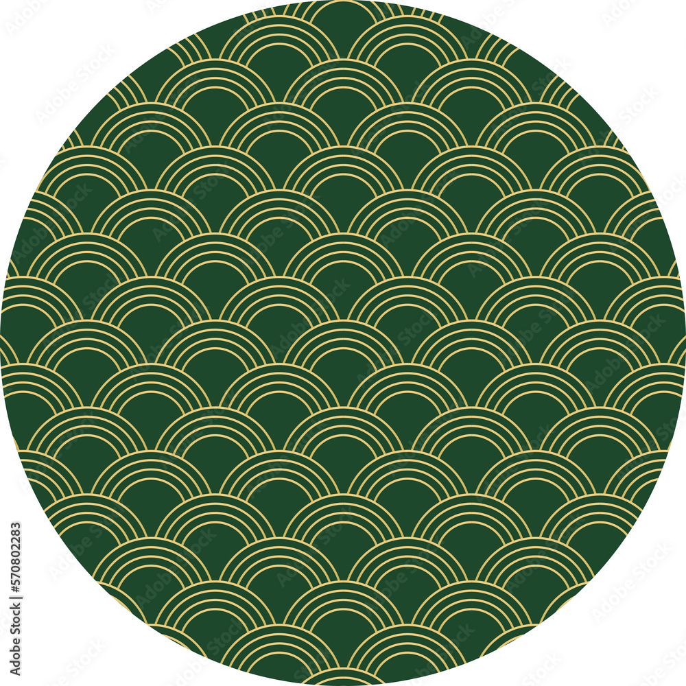 Japanese wave wagara pattern seigaiha also known as Chinese wave totem ...