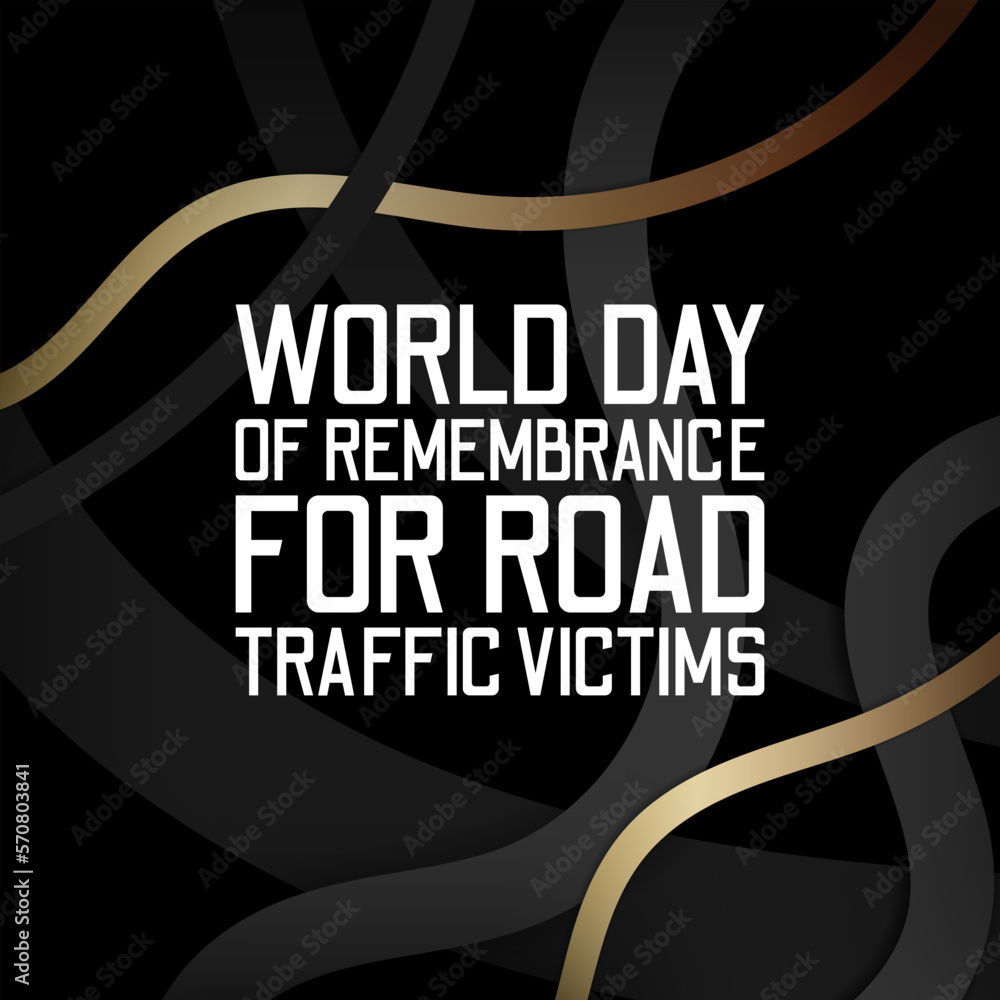 World Day of Remembrance for Road Traffic Victims . Geometric design ...