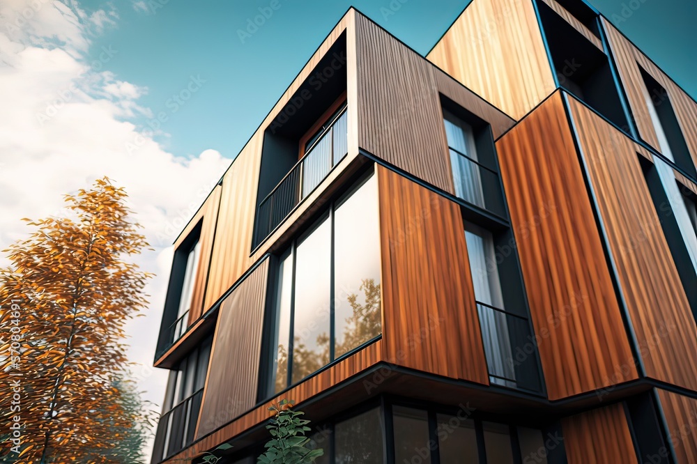 Modern Wood Facade Apartment House: A New Part of the City's Landscape ...