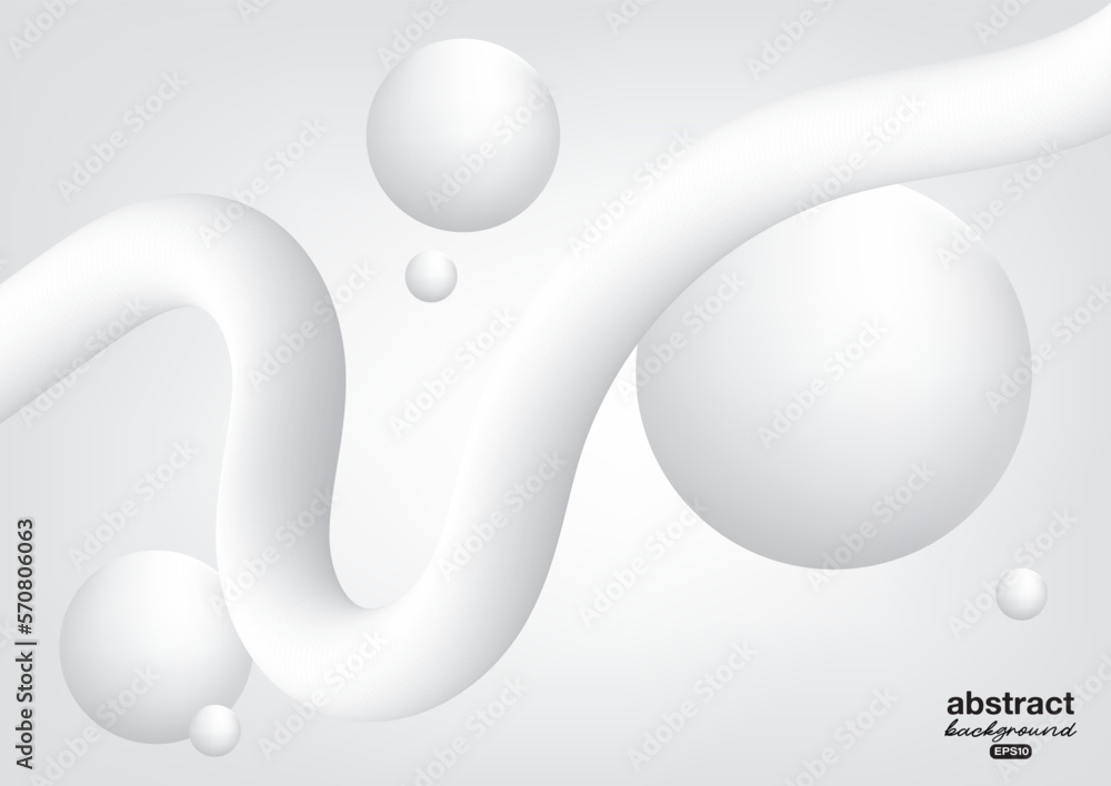 worm shape with sphere 3d texture background for advertisement banner ...