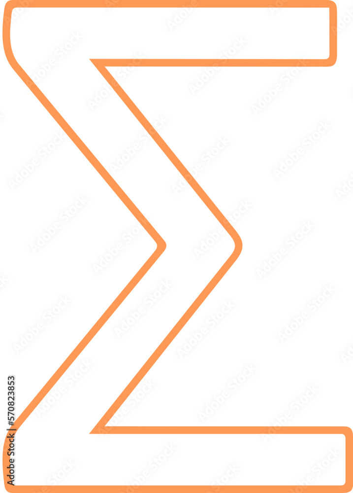 Uppercase Sigma Symbol Stock Vector | Adobe Stock