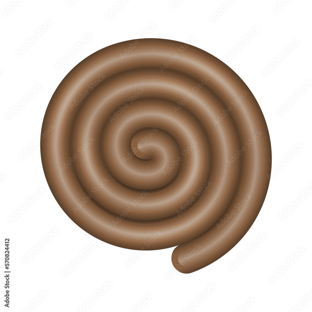 A poop or poo top view. Poop isolated on white background Vector ...