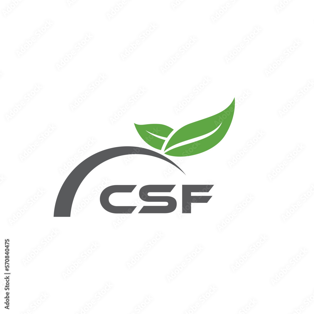 Vecteur Stock CSF letter nature logo design on white background. CSF ...