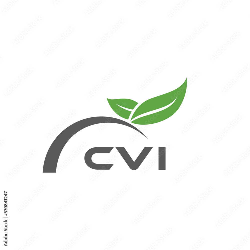 CVI letter nature logo design on white background. CVI creative ...