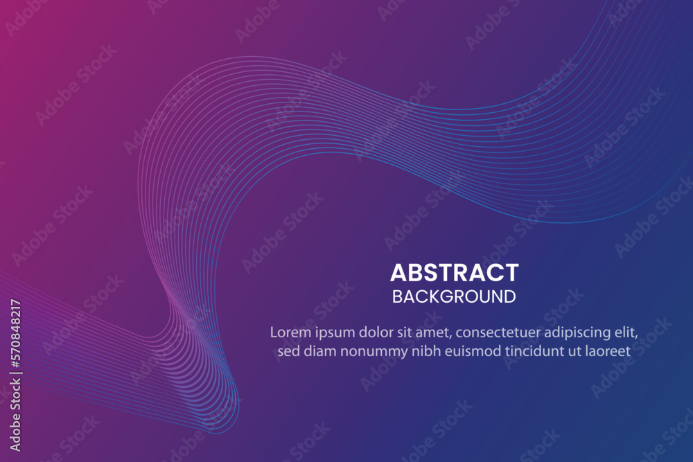 Abstract purple and blue background with dynamic lines. Stock Vector ...