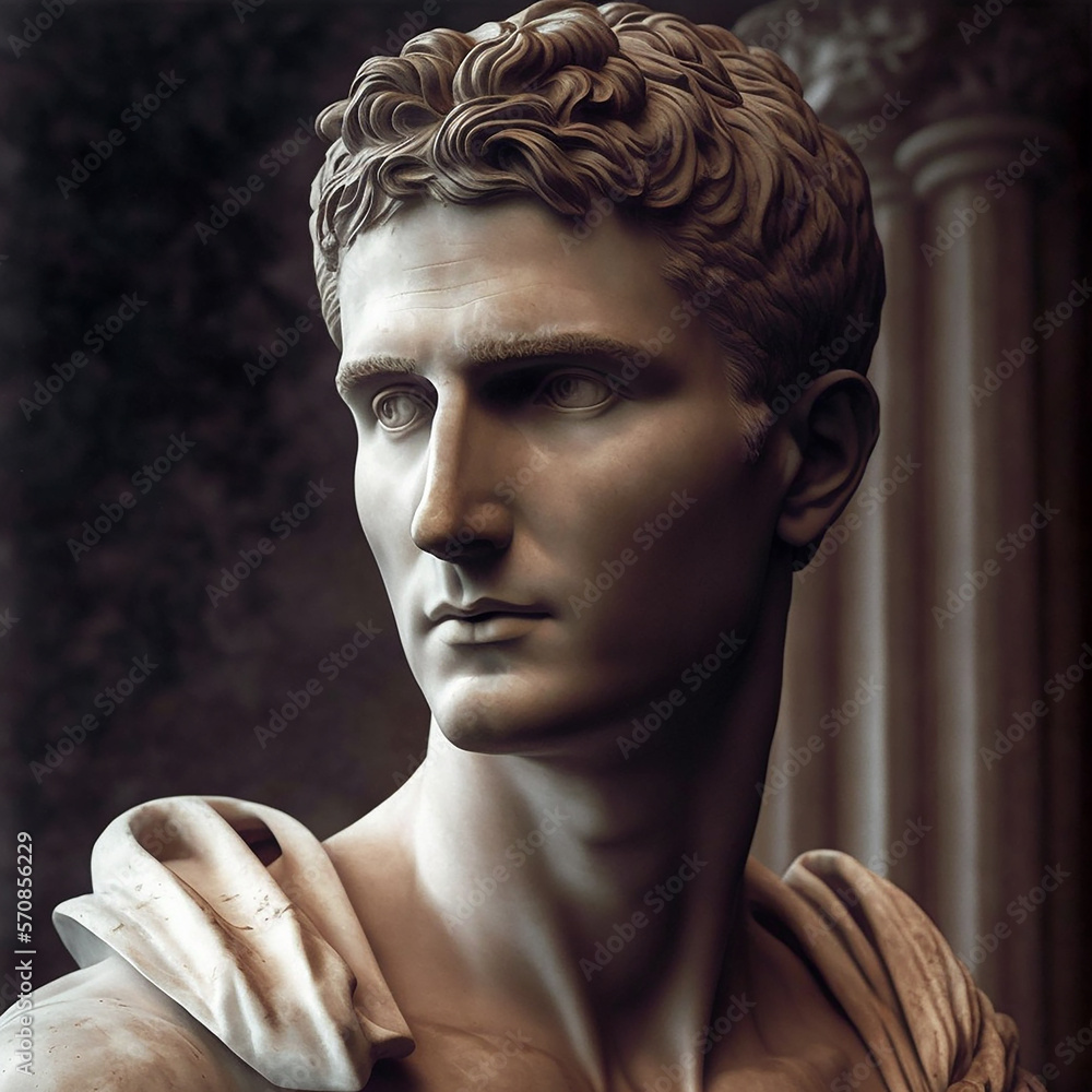 Ilustracja Stock: Great roman empire. Roman emperor Augustus (31 BCE–14 ...