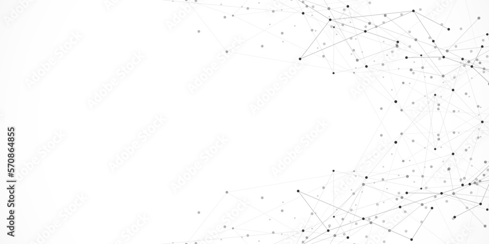 Vector illustration of minimalistic design with connecting the dots and ...