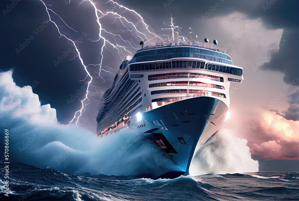 Inside Cruise Ship During Storm