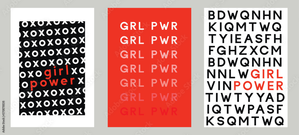 Girl power lettering design. Feminism and body positivity movement ...