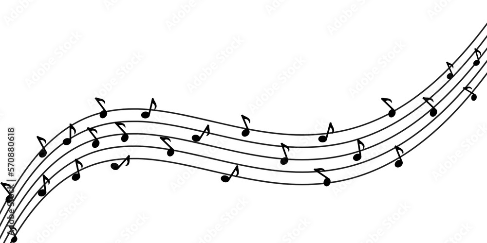 music notes background. Musical note with musical lines icon. Music ...