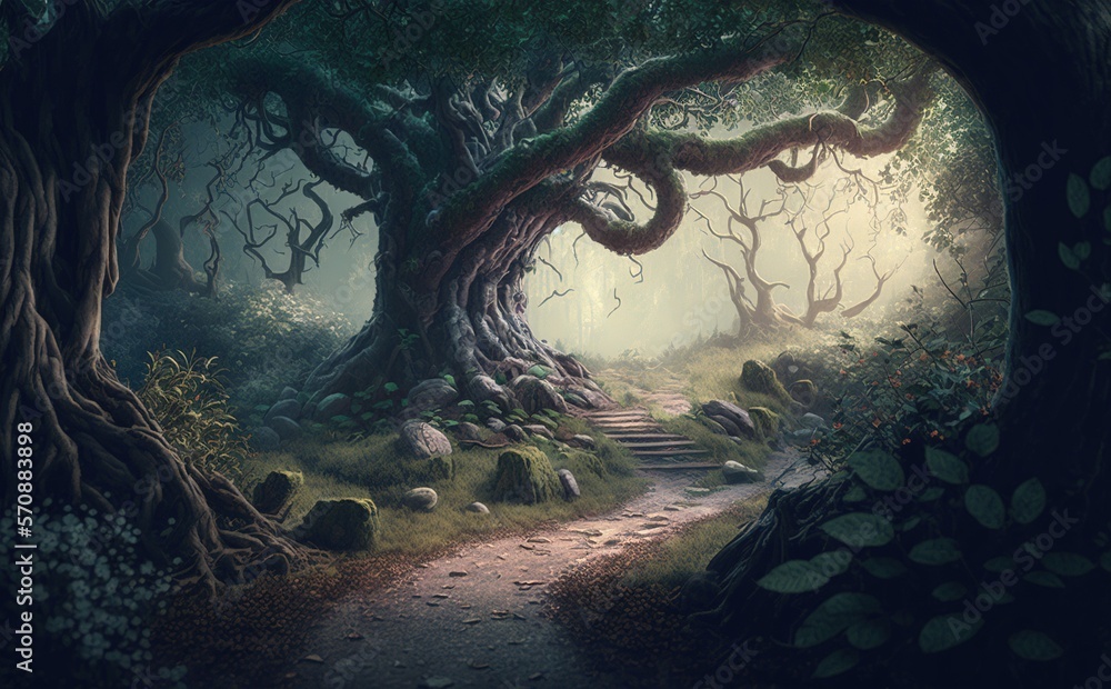 The Enchanted Forest, Scary halloween night, Scary halloween background ...