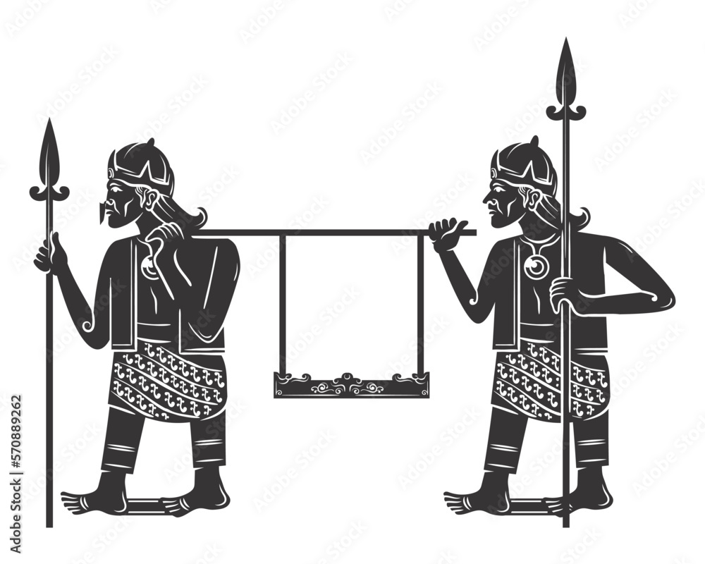 Vector old queen and king silhouettes Stock Vector | Adobe Stock