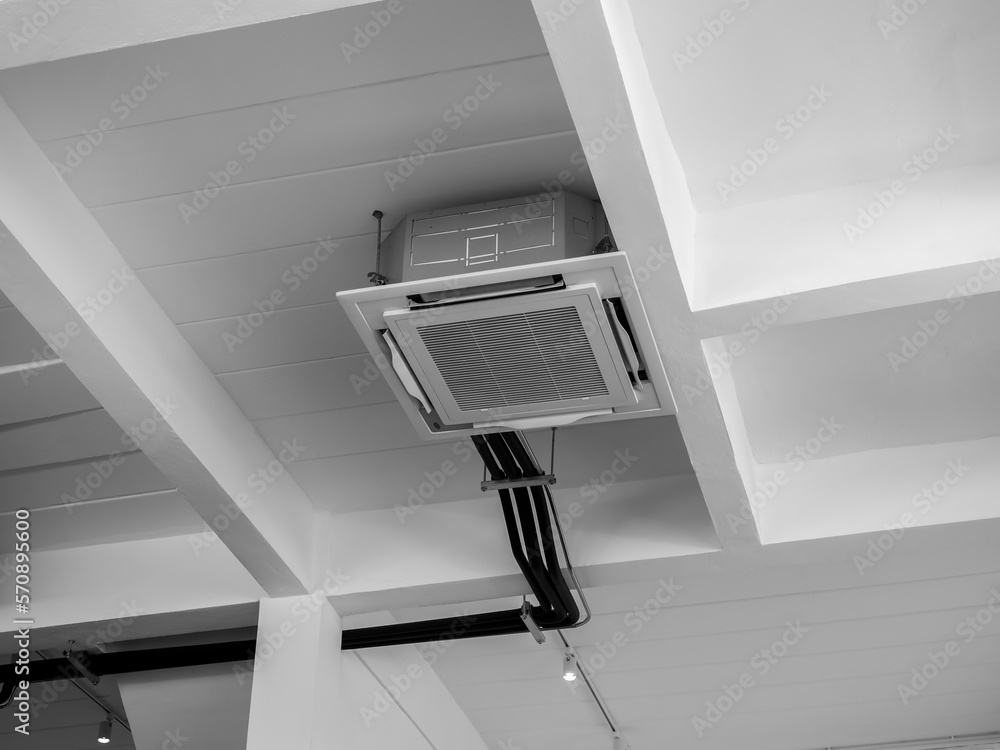 Ceiling mounted cassette type air conditioner decoration near the ...